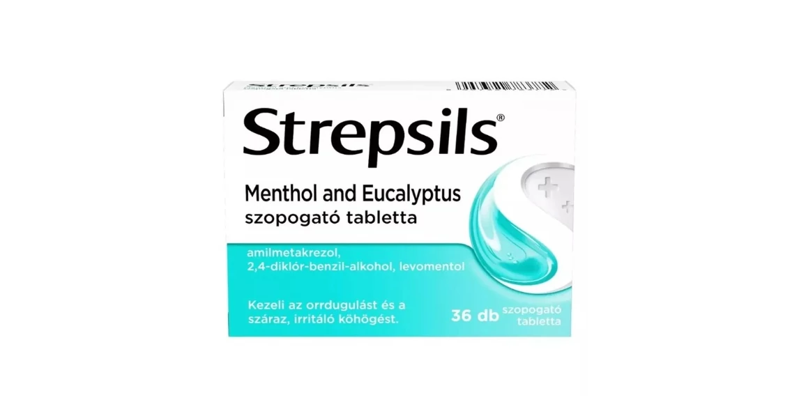 Strepsils menthol and eucalyptus szopogató tabletta 36x