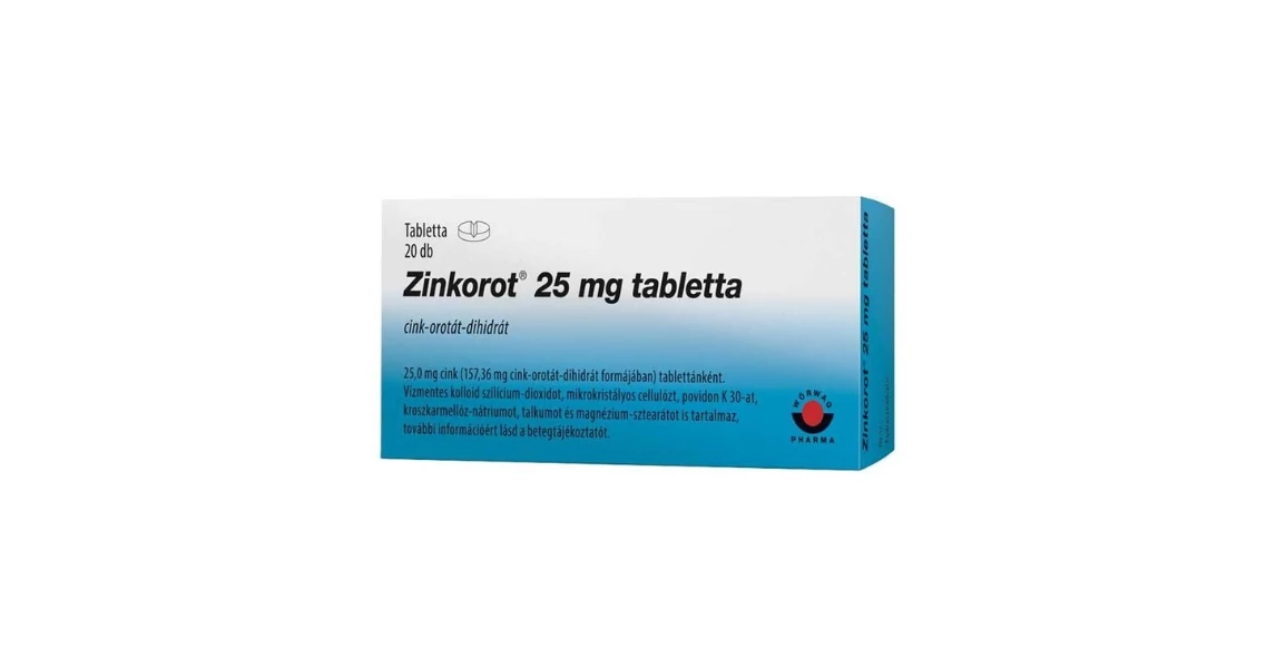 Zinkorot 25 mg tabletta 20x