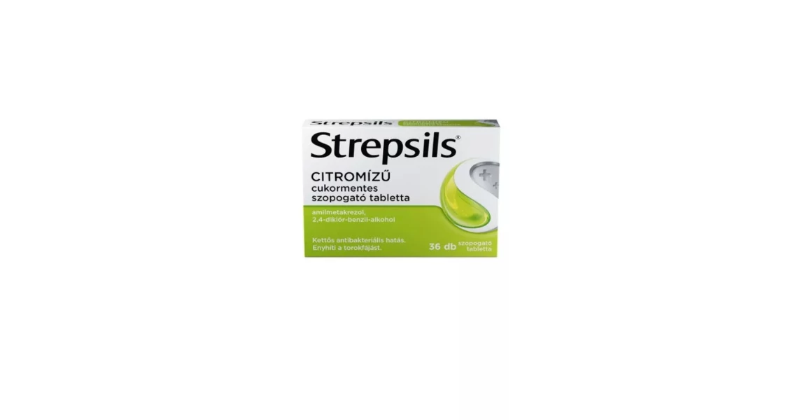 Strepsils citromízű cukormentes szopogató tabletta 36x