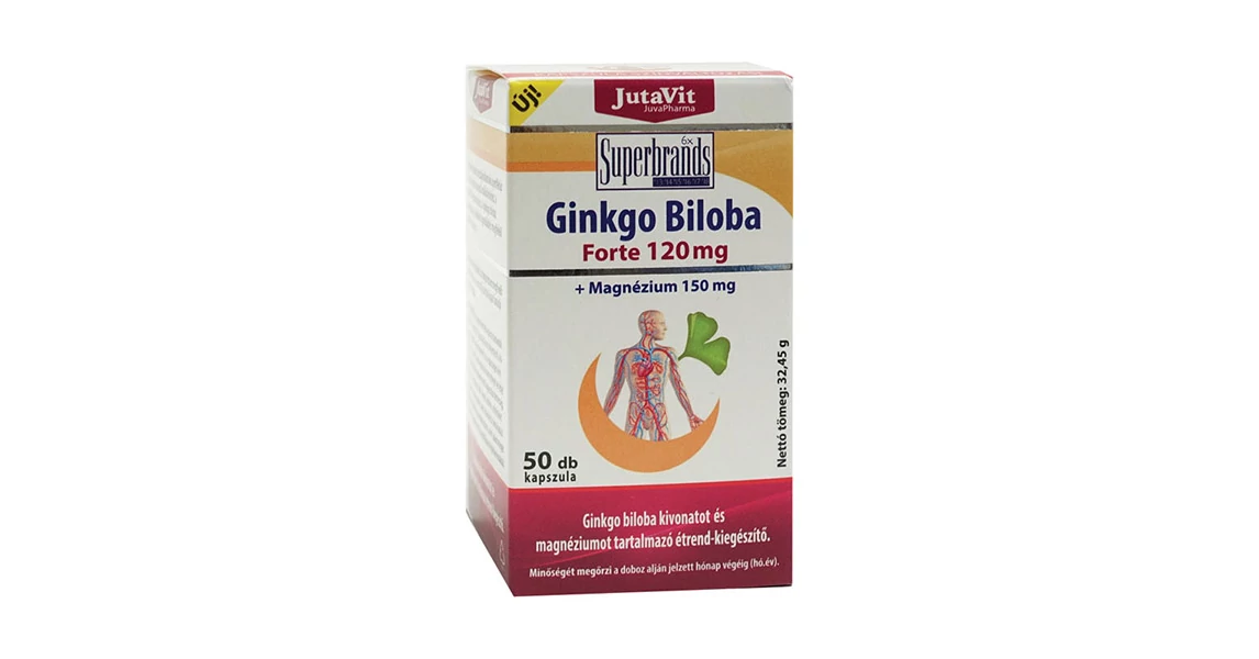 JutaVit Ginkgo Biloba Forte 120 mg + Mg 150 mg tab 50x