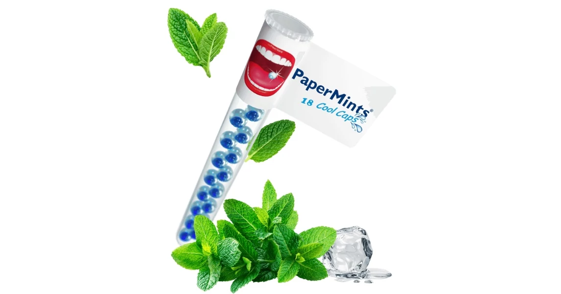 Papermints Cool Caps cukormentes mentolos cukorka 18x